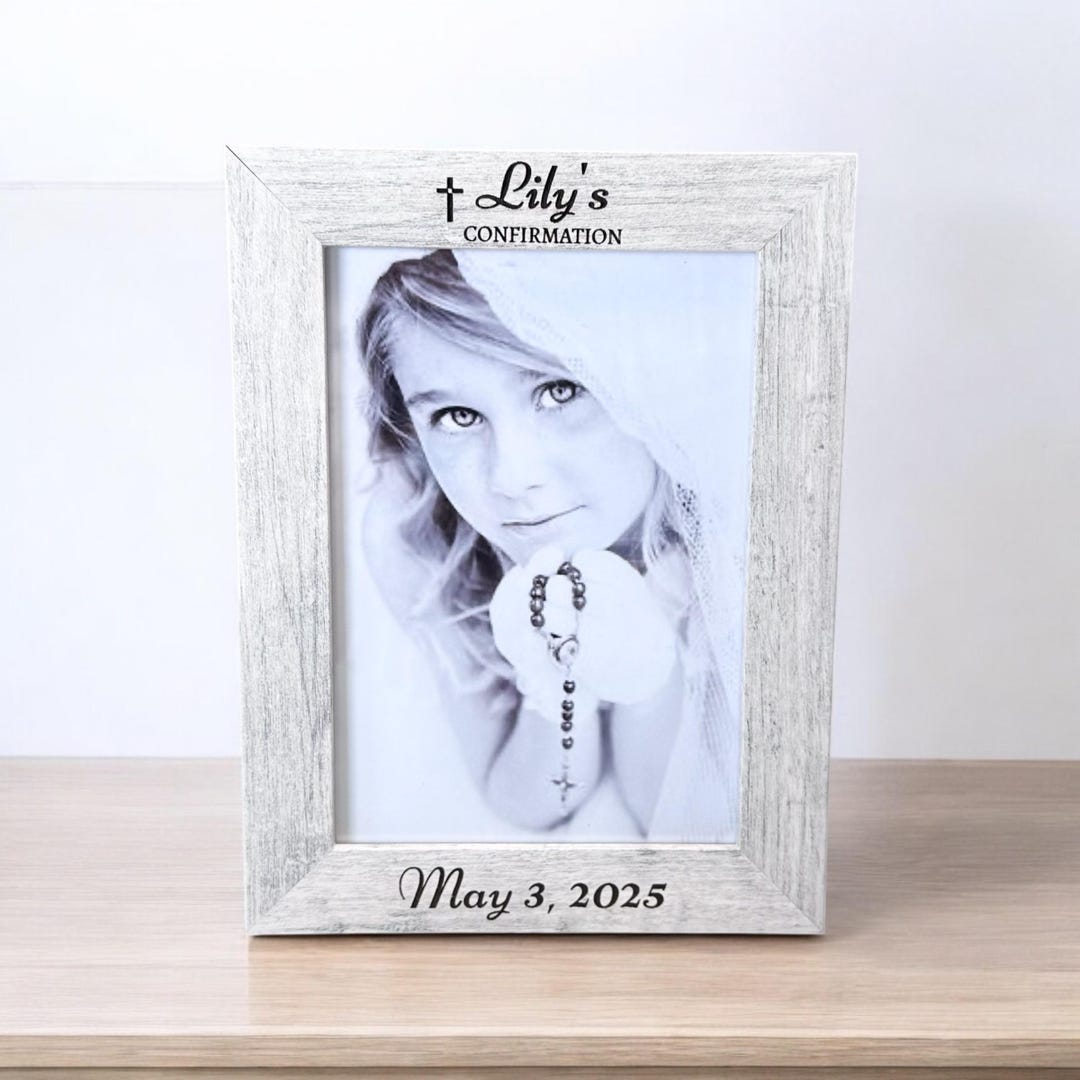 Confirmation Frame - Communion Gift - Laser Engraved Personalized ...