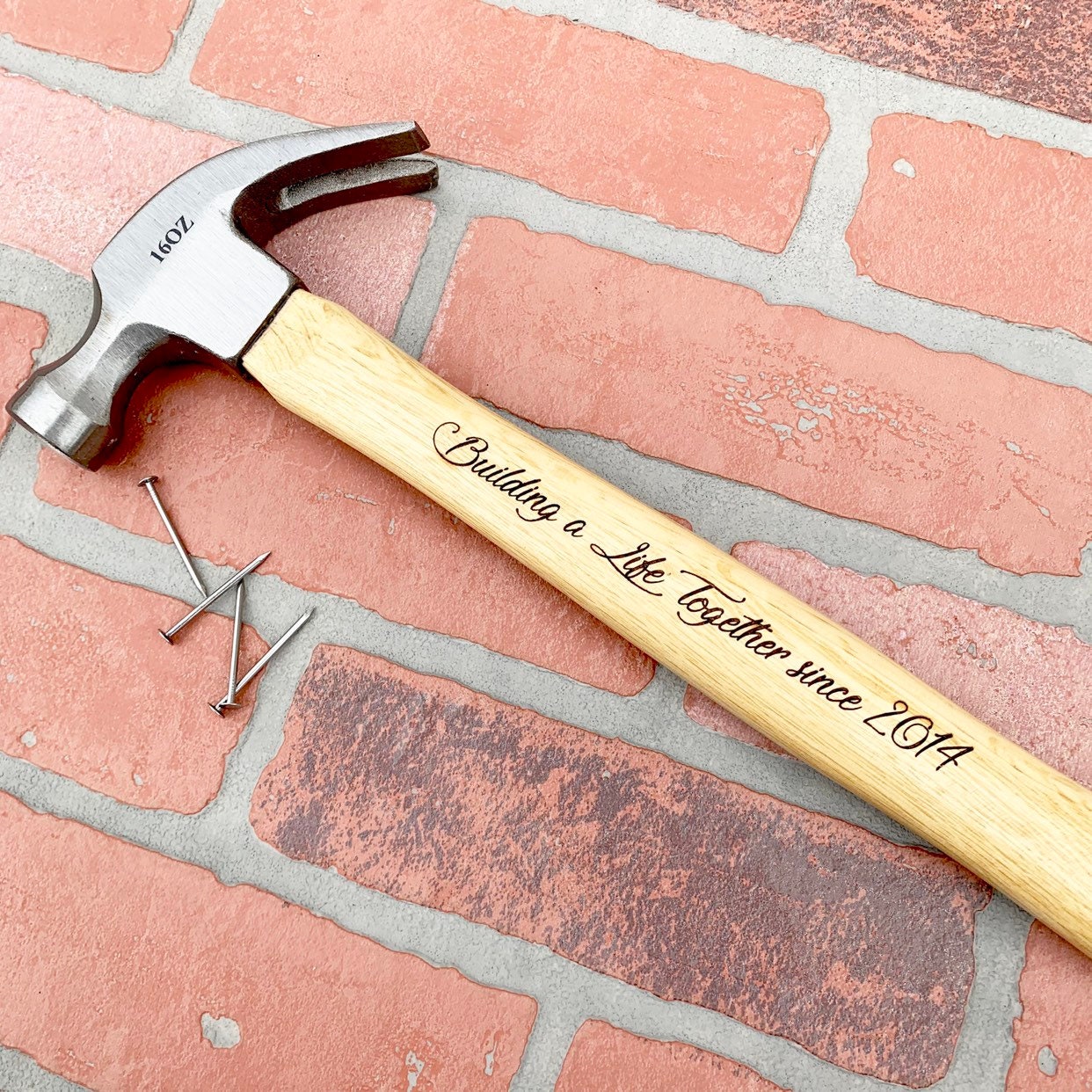Engraved Hammer - Wood Anniversary - Building a Life Together ...