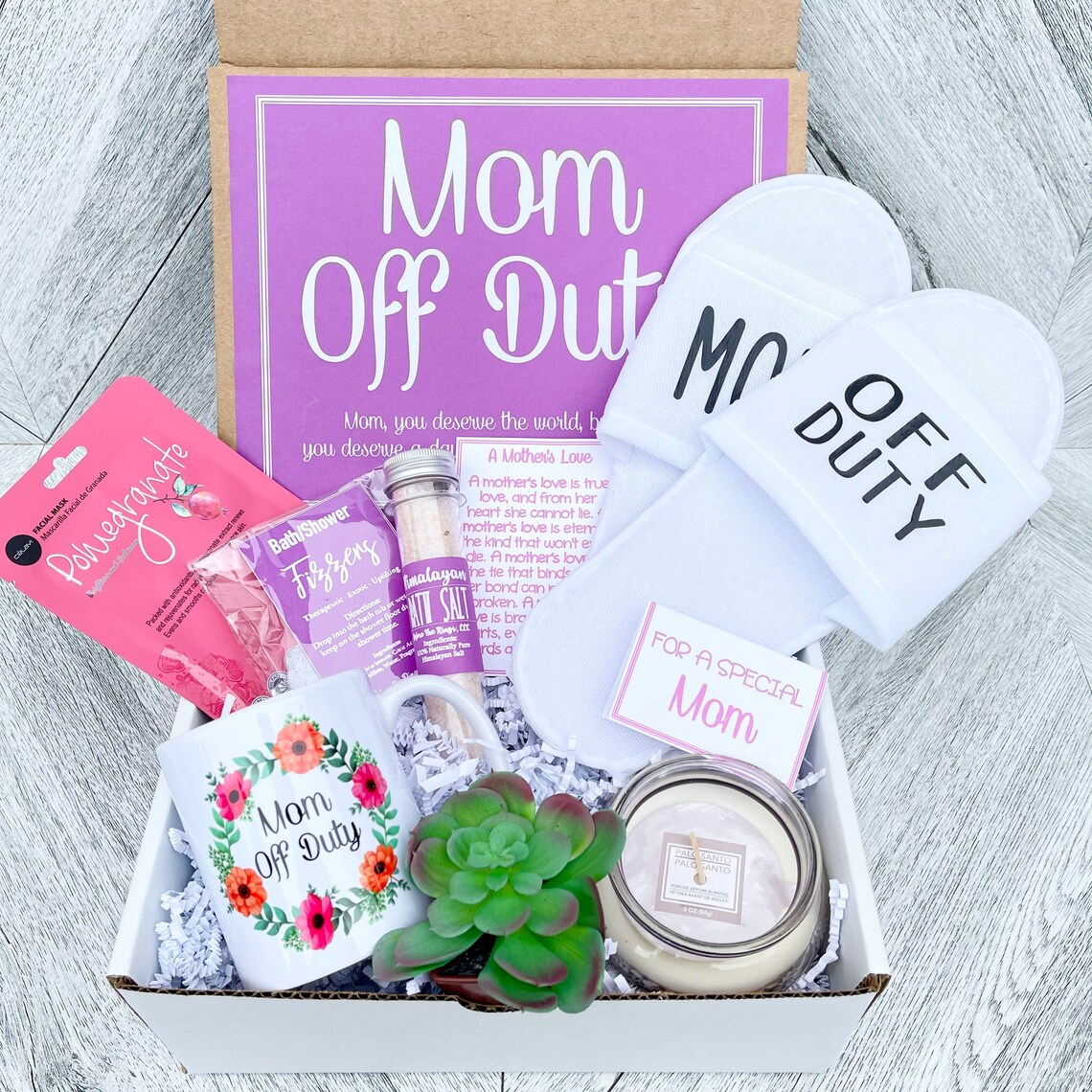 Mom Spa Gift Set - Mothers Day Gift - Mom off Duty Spa Gift Box - Moms ...