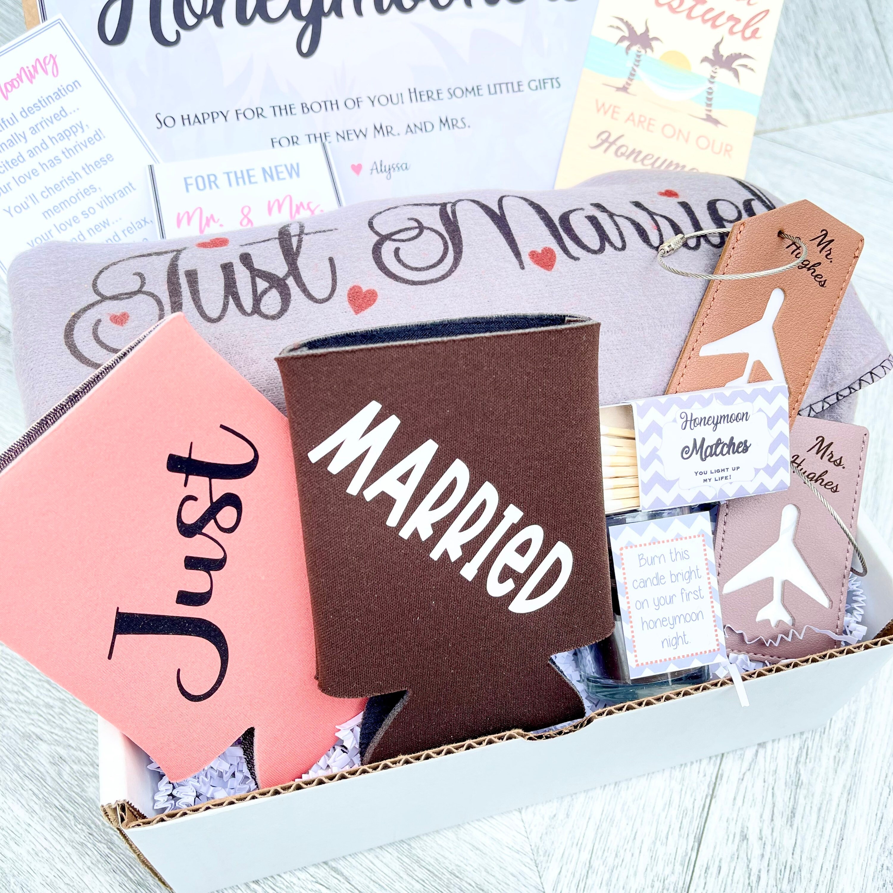 Honeymoon Gift Set Just Married Box Bride Box Wedding | Etsy
