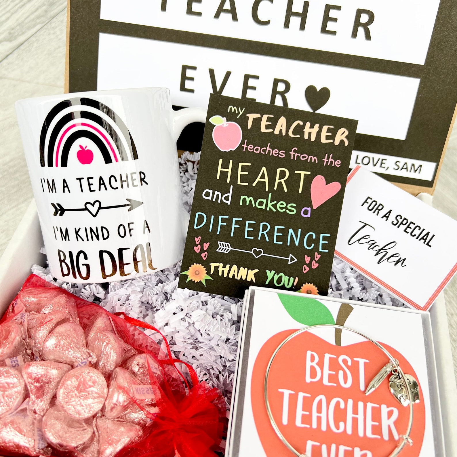 Teacher Gift Box Set Personalized Teacher Gift Teacher - Etsy