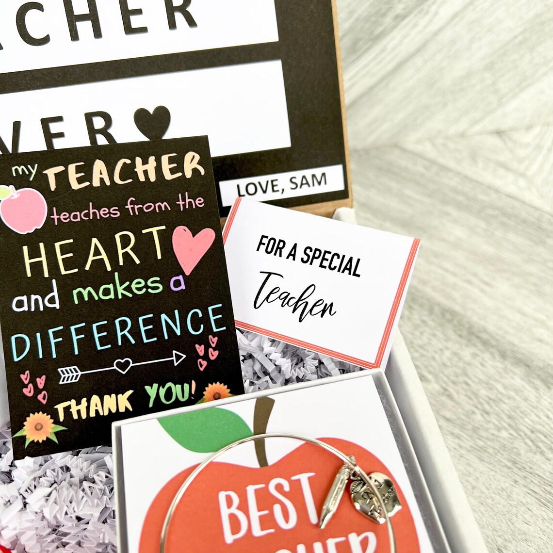 Teacher Gift Box Set Personalized Teacher Gift Teacher | Etsy