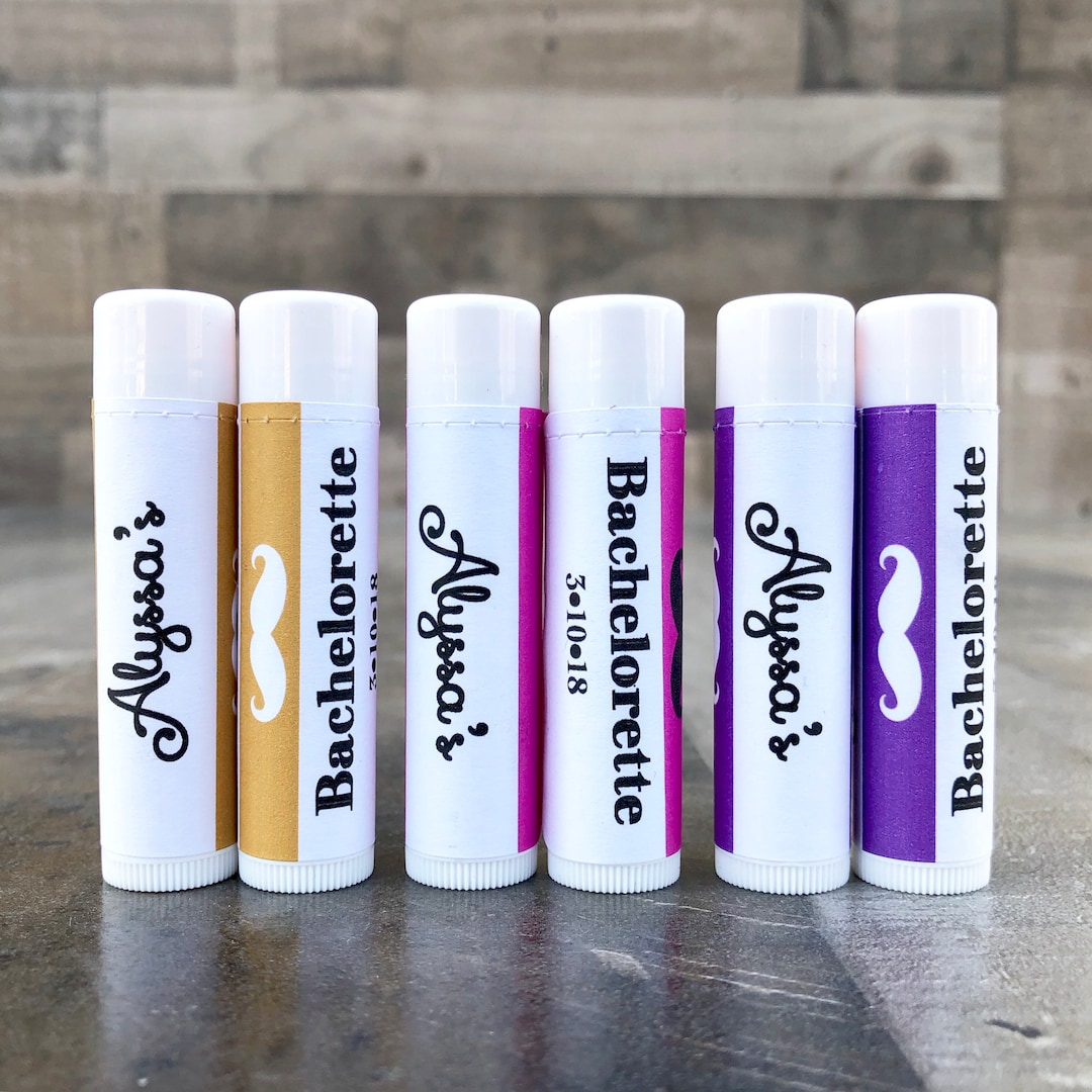 Kiss the Miss Goodbye Labels / Bachelorette Lip Balm Labels / Chapstick ...