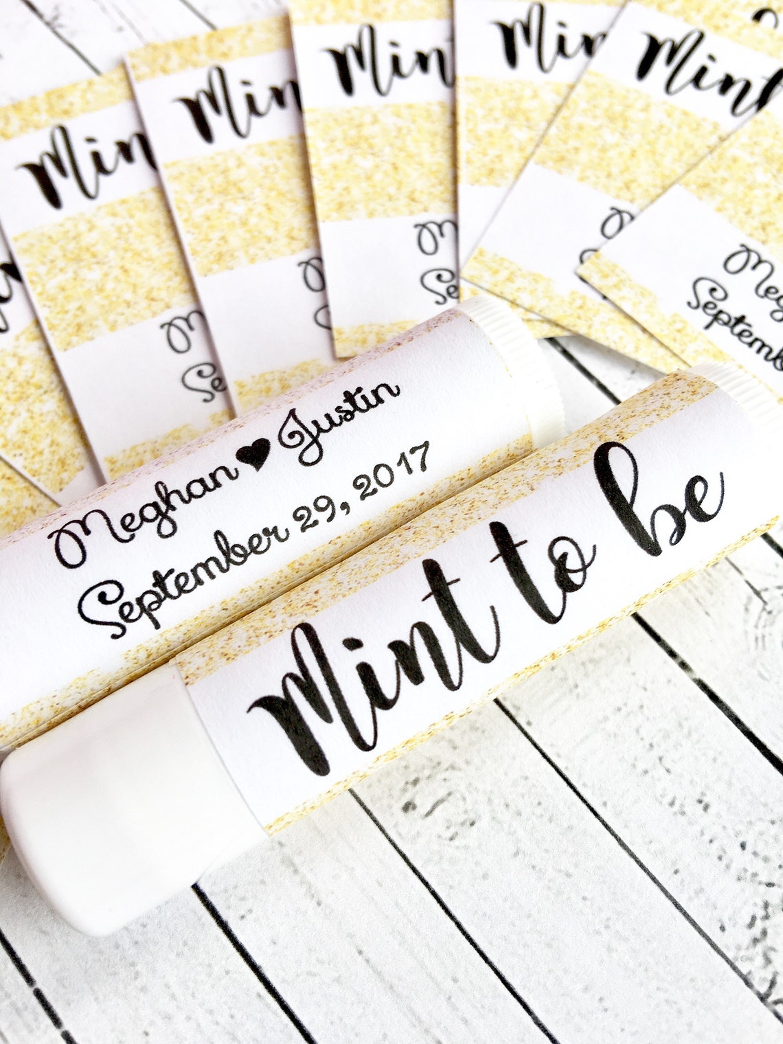 Customizable Glitter Chapstick Labels: Wedding, Shower Favors - Etsy