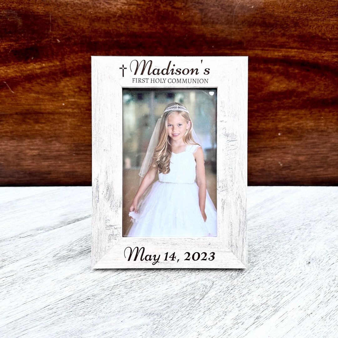 First Holy Communion Engraved Frame Laser Engraved - Etsy