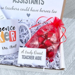 Teacher Aide Gift Box Set - Personalized Teacher Assistant Gift ...