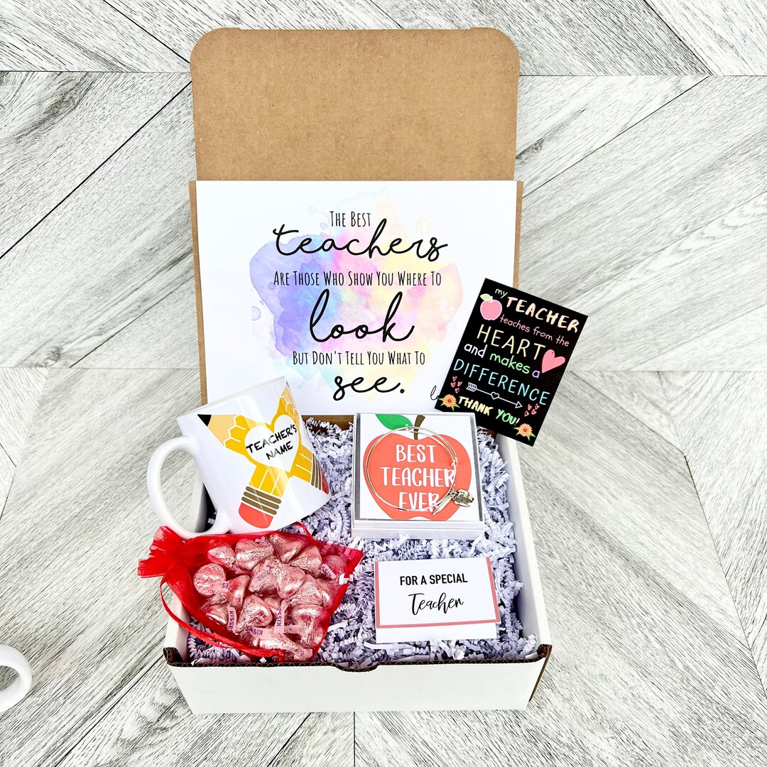 Teacher Gift Box Set - Personalized Teacher Gift - Teacher Gift Set ...