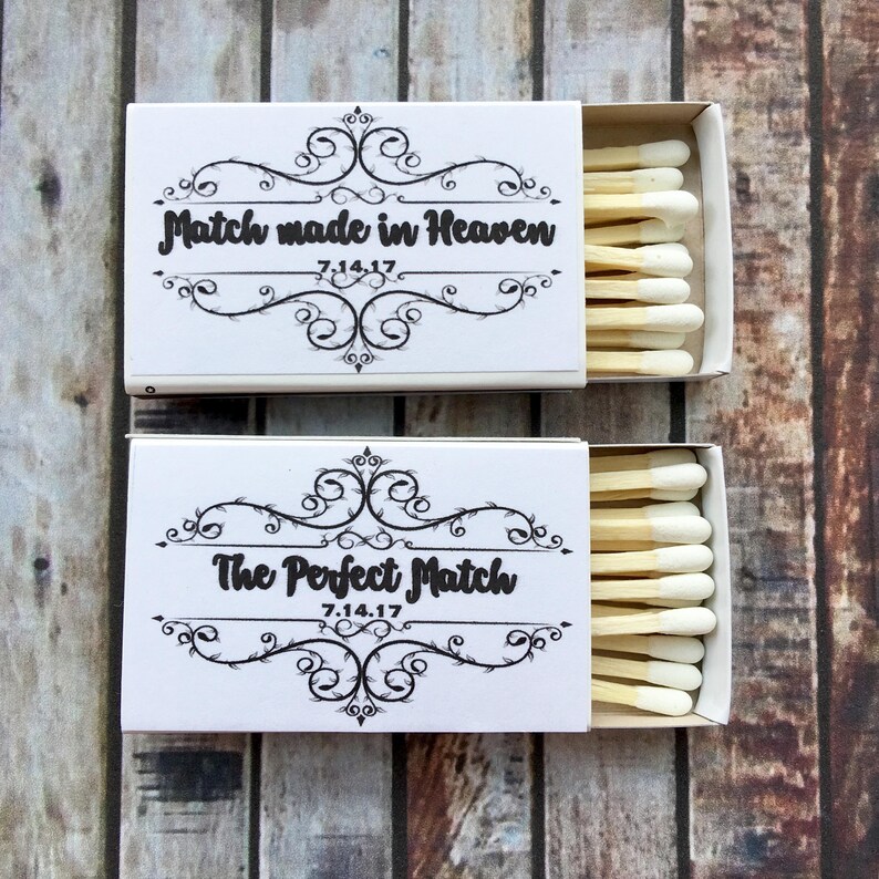 Matchbox Favors fancy Matchbox Favors The Perfect Match | Etsy