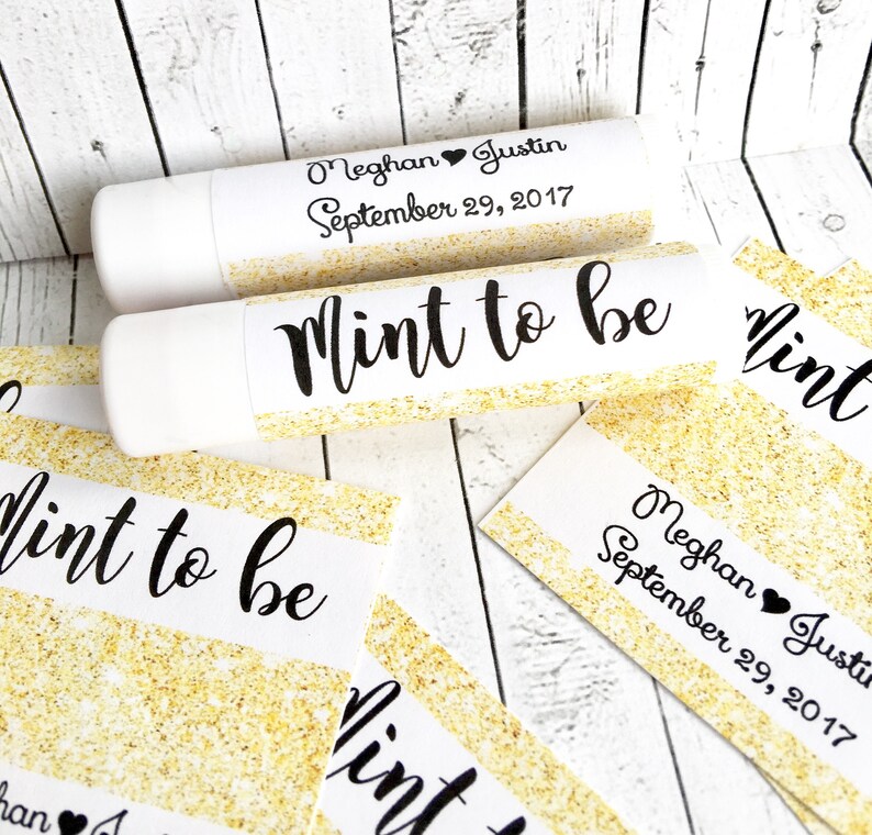 Customizable Glitter Chapstick Labels: Wedding, Shower Favors - Etsy