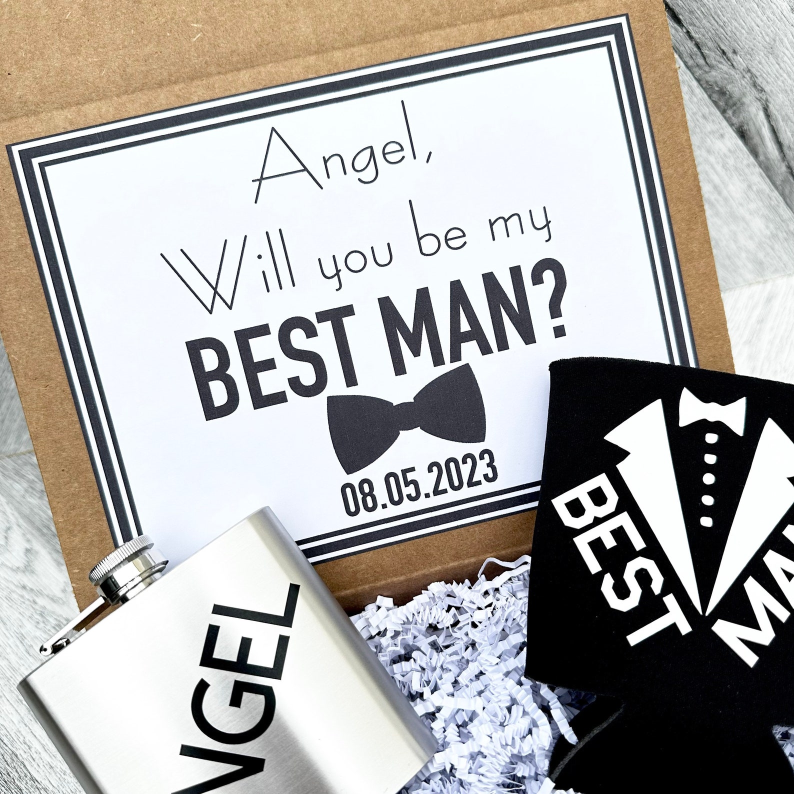 Best Man Gift Boxes - Thank You for Being My Best Man or Groomsman ...