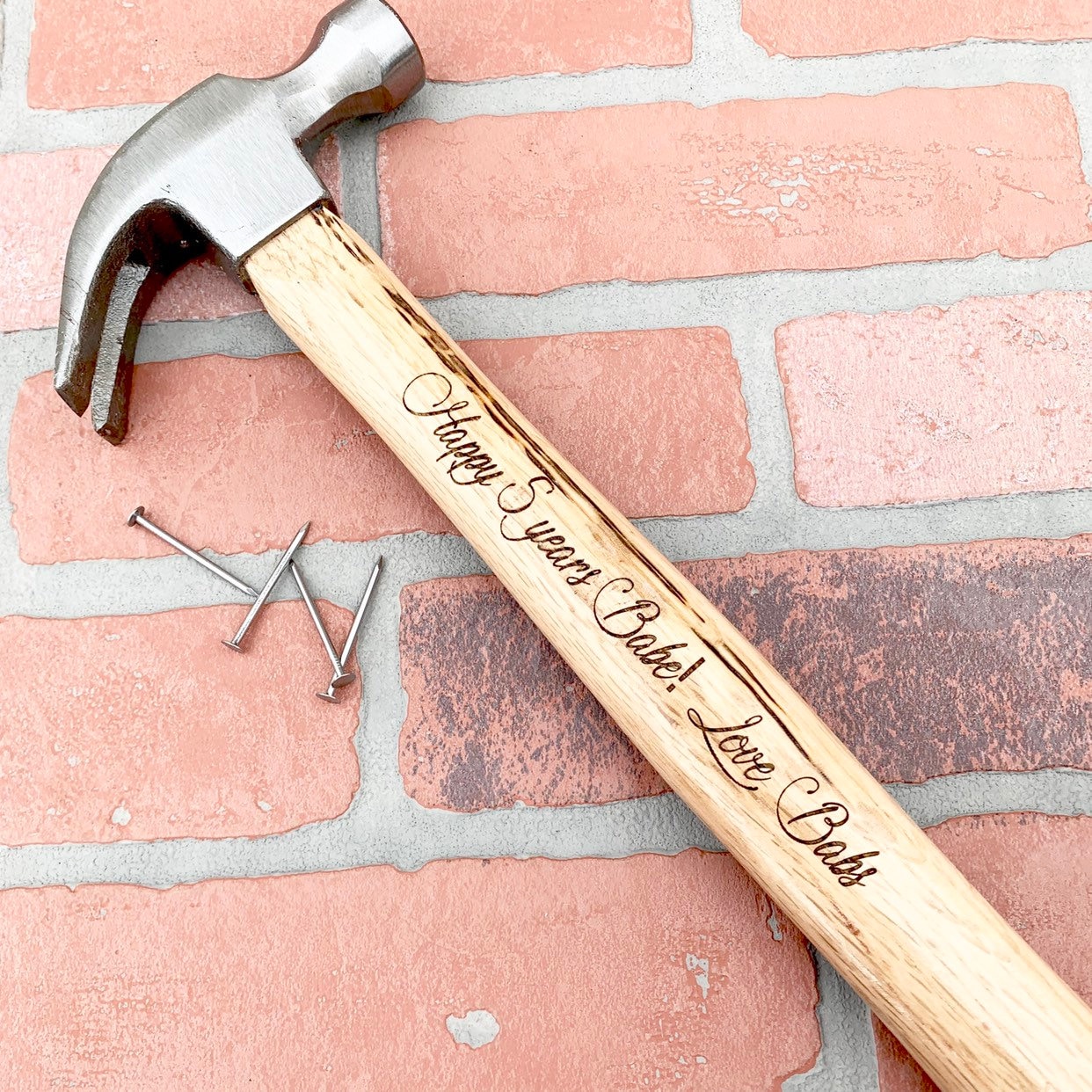 Engraved Hammer - Wood Anniversary - Building a Life Together ...