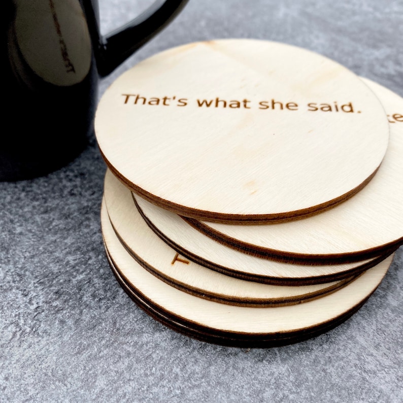 Funny Coasters Wood Engraved Coasters With Funny Sayings - Etsy