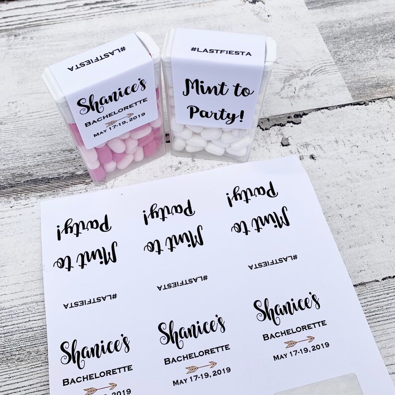 Custom Bachelorette Tic Tac Labels: Party Favors - Etsy