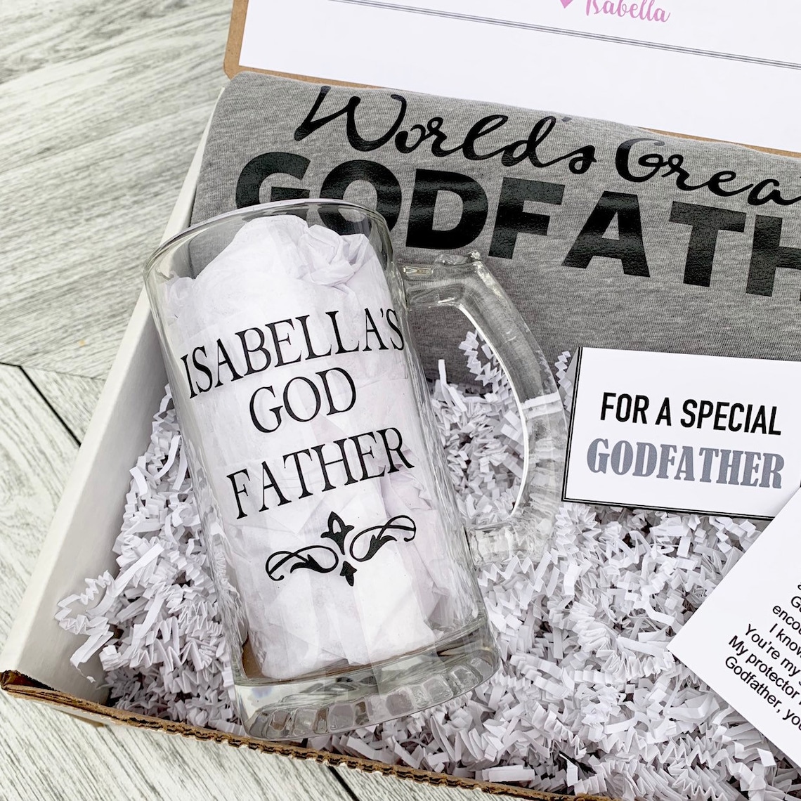 Godfather Box Personalized Godfather Gift Will You Be My - Etsy