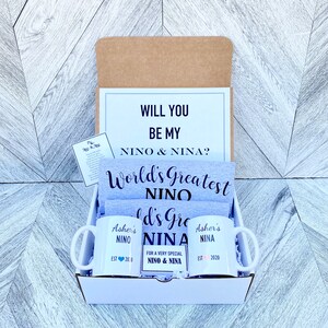 Nino and Nina Gift Box - Personalized Shirts and Mugs - Will You Be My ...