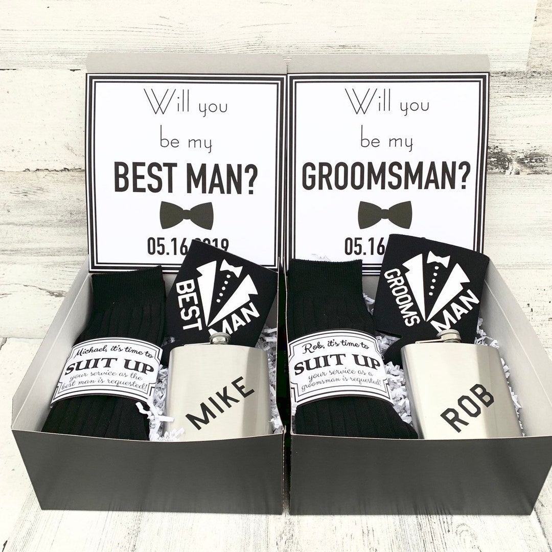Best Man Gift Boxes Thank You for Being My Best Man or - Etsy