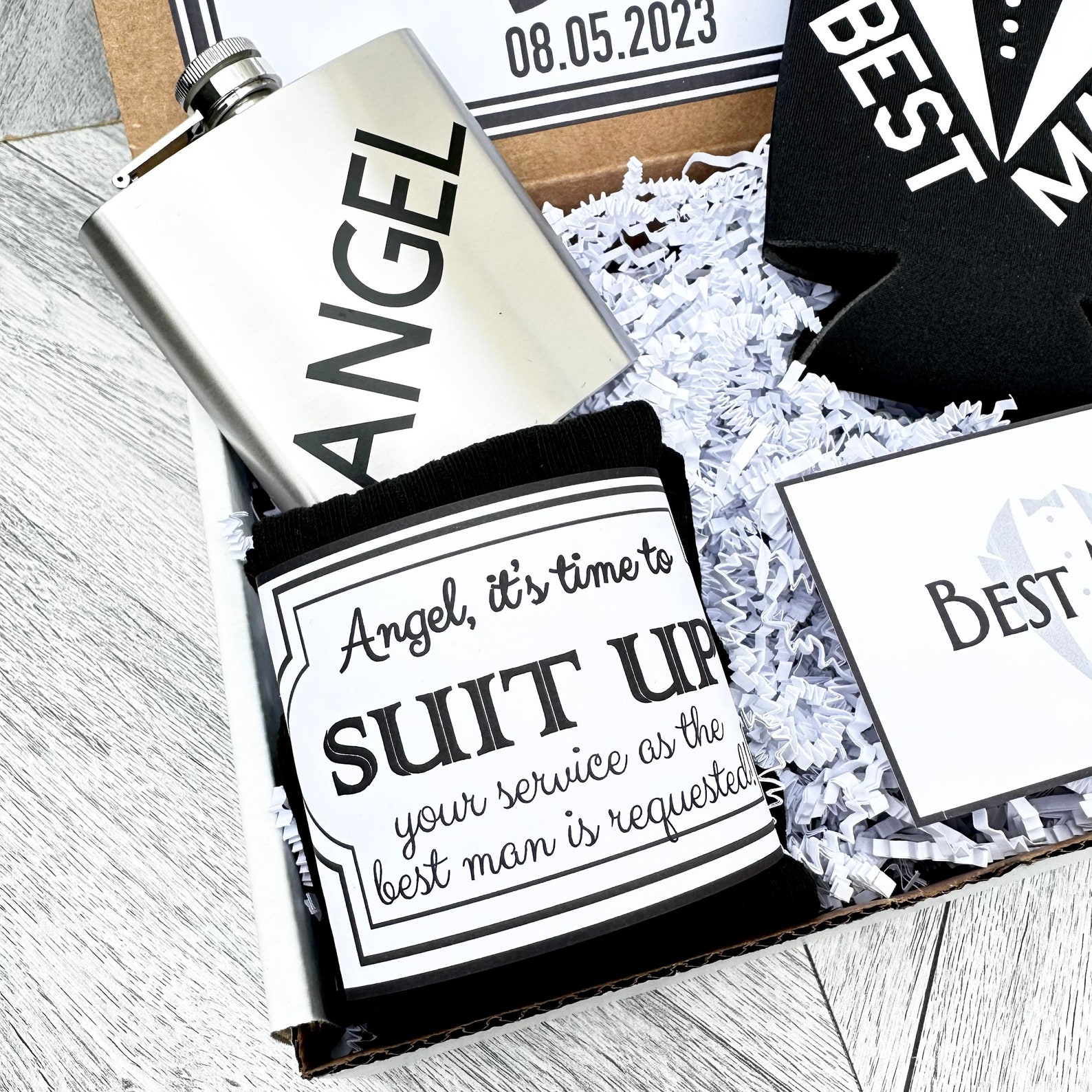 Best Man Gift Boxes - Thank You for Being My Best Man or Groomsman ...