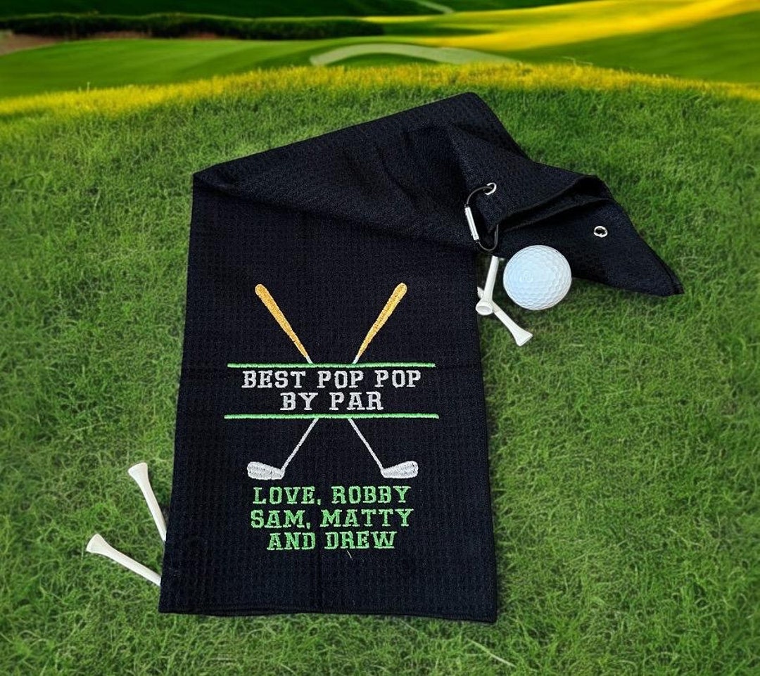Pop Pop Golf Towel - Personalized Embroidered Golf Towel - Poppop Golf ...