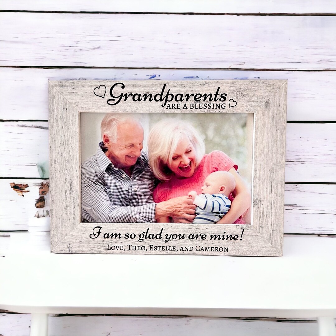 Grandparents Engraved Frame - Laser Engraved Personalized Grandparents ...