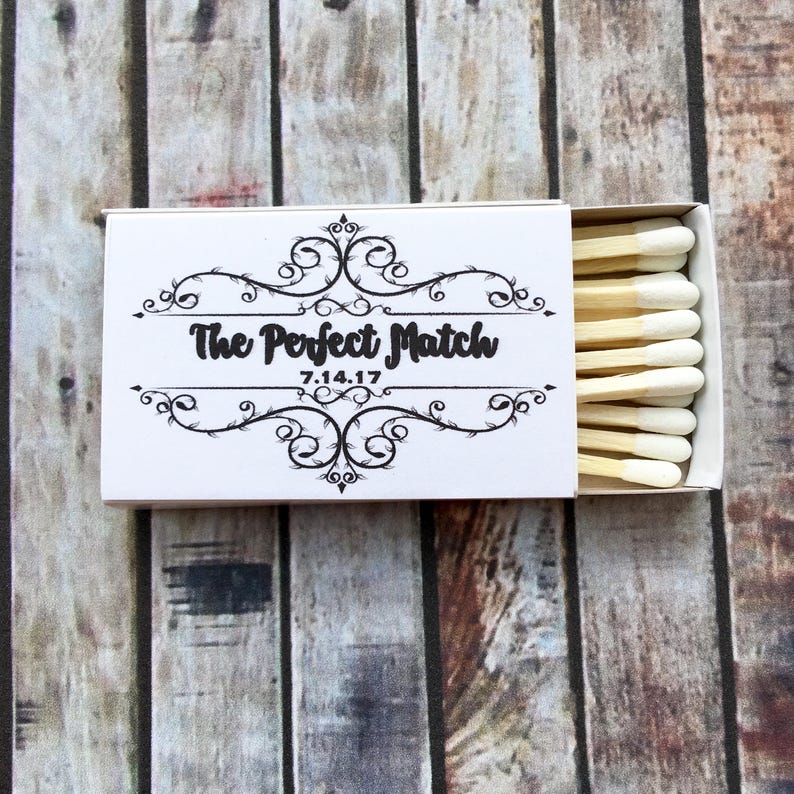 Matchbox Favors fancy Matchbox Favors The Perfect Match | Etsy