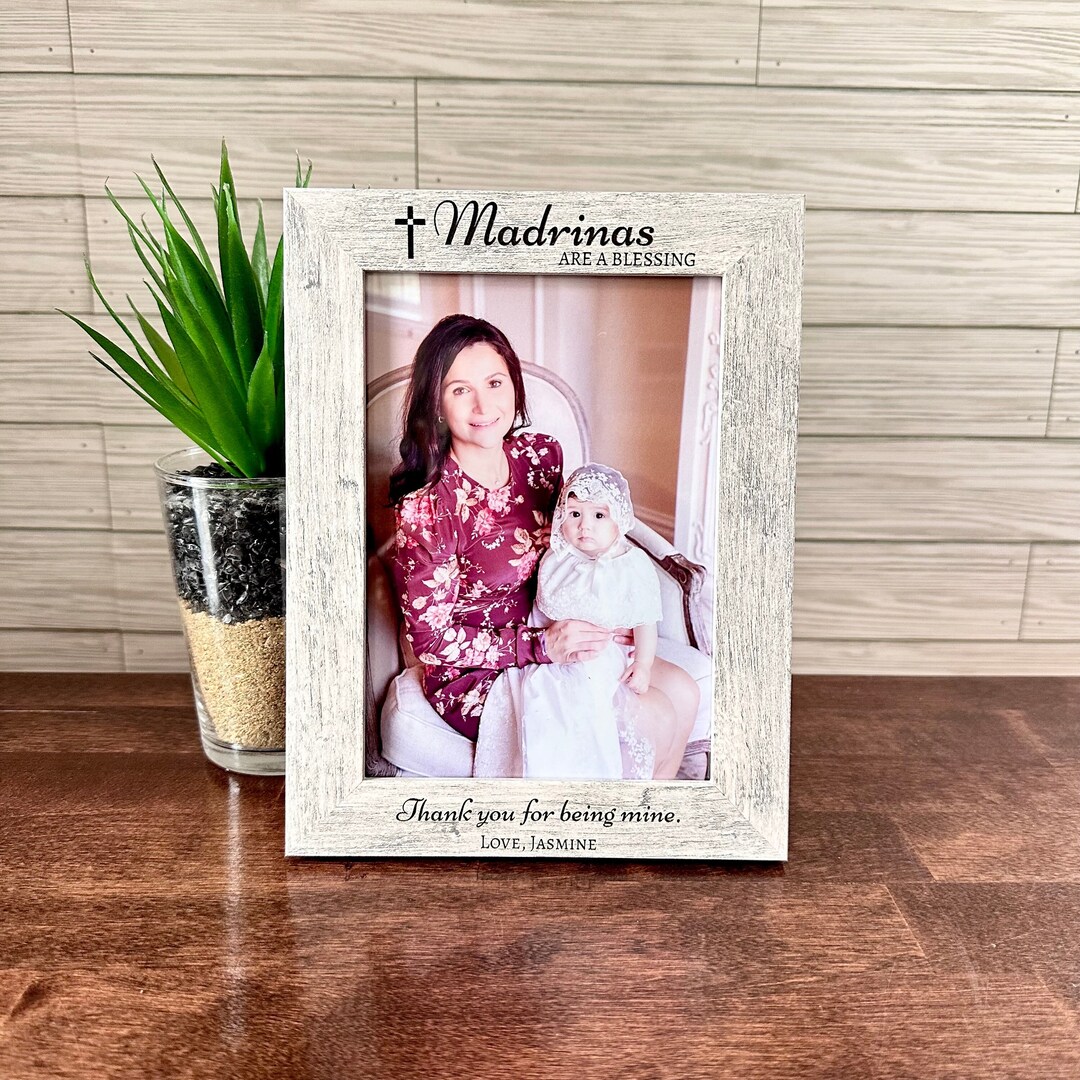 Madrina Engraved Frame - Laser Engraved Personalized Madrina Wooden ...