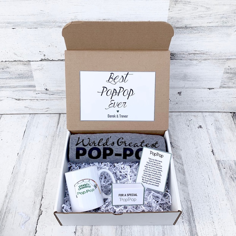 Grandpop Gift Box Poppop Gift Set Pop Pop Shirt Mug and - Etsy