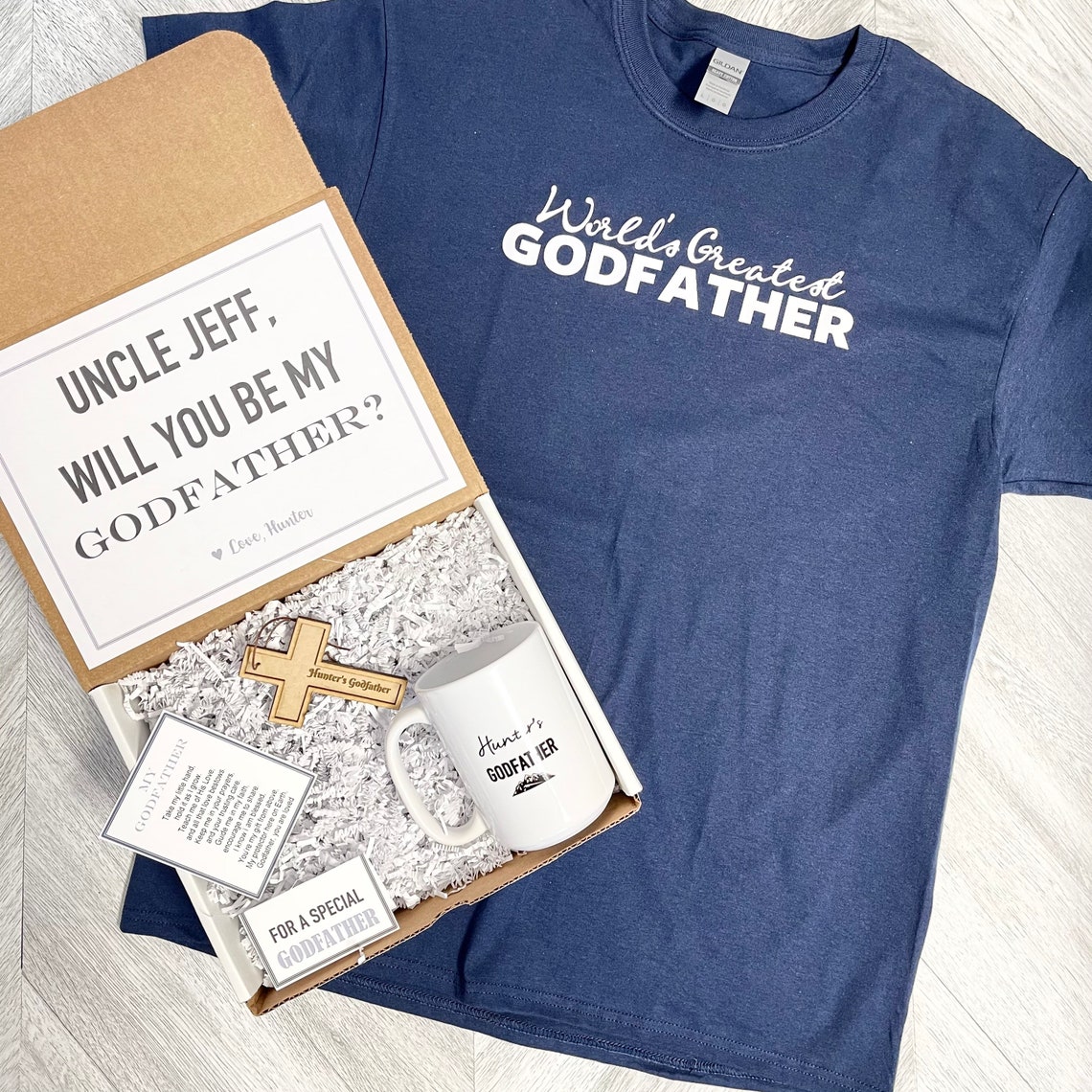 Godfather Box Personalized Godfather Gift Will You Be My - Etsy