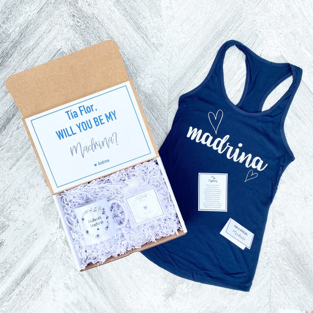 Madrina Box - Personalized Madrina Gift - Will You Be My Madrina Box ...