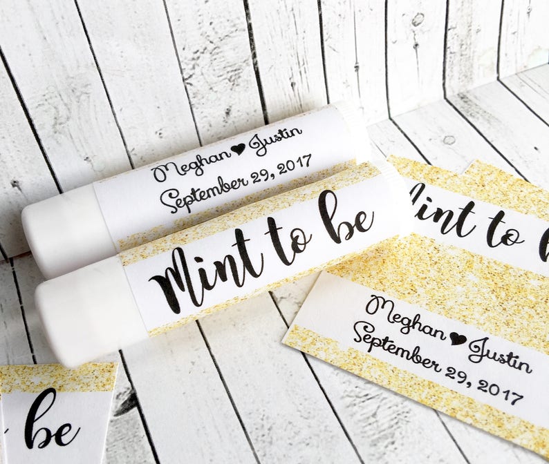 Customizable Glitter Chapstick Labels: Wedding, Shower Favors - Etsy
