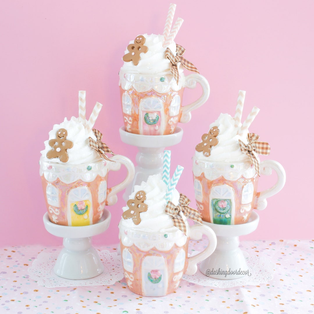 Gingerbread Mini Mug, Candy Theme Christmas, Pastel Gingerbread House ...