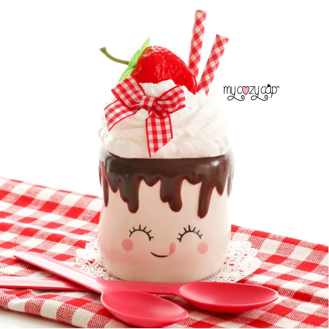 Strawberry Mug Topper, Summer Tiered Tray Decor, Strawberry Kitchen ...