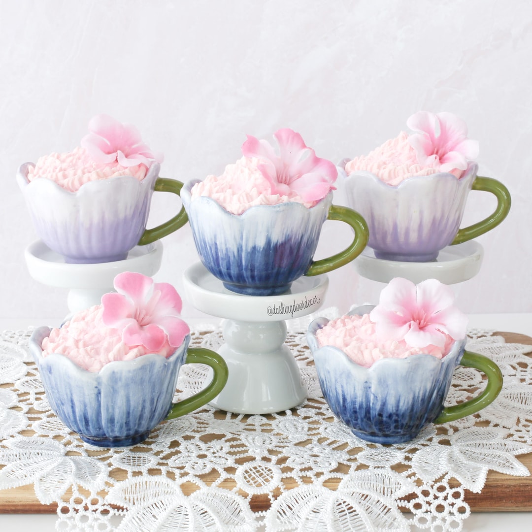 Mini Mugs, Mini Teacups, Faux Cupcake Teacup, Afternoon Tea, Fake ...