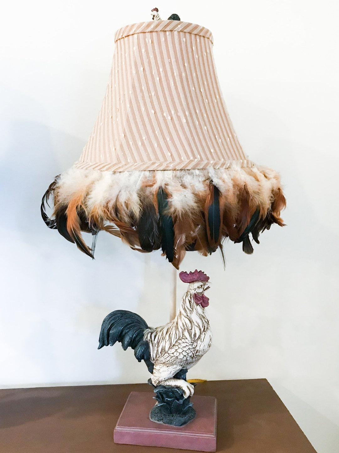 Farmhouse Rooster Lamp, French Country Rooster Lamp, Accent Lamp ...