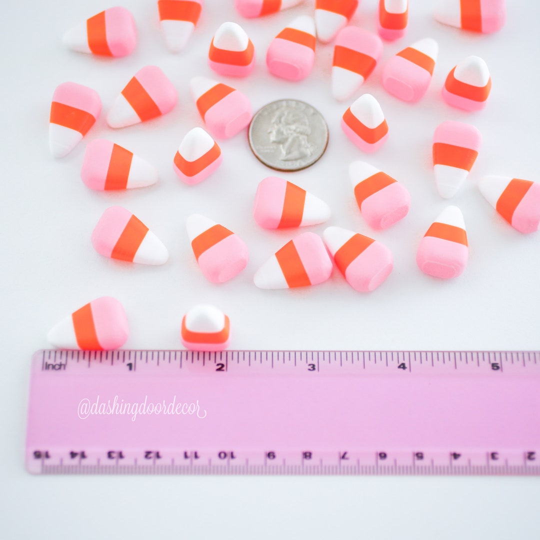 Fake Candy Corn, Halloween Candy Corn, Pink Orange Halloween, Realistic ...