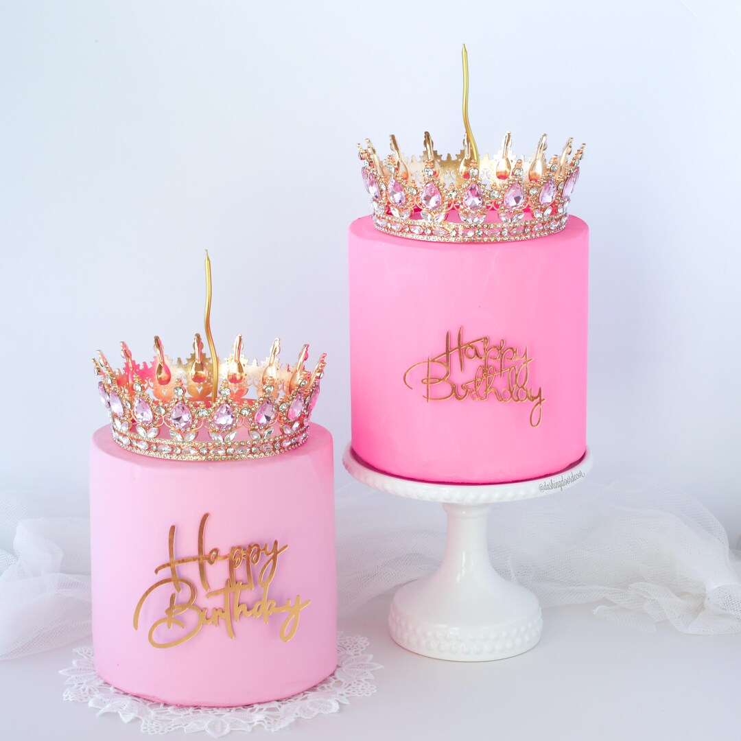 Fake Cake, Glitter Blow Cake, Princess Cake, Crown Cake, Tiara Cake ...