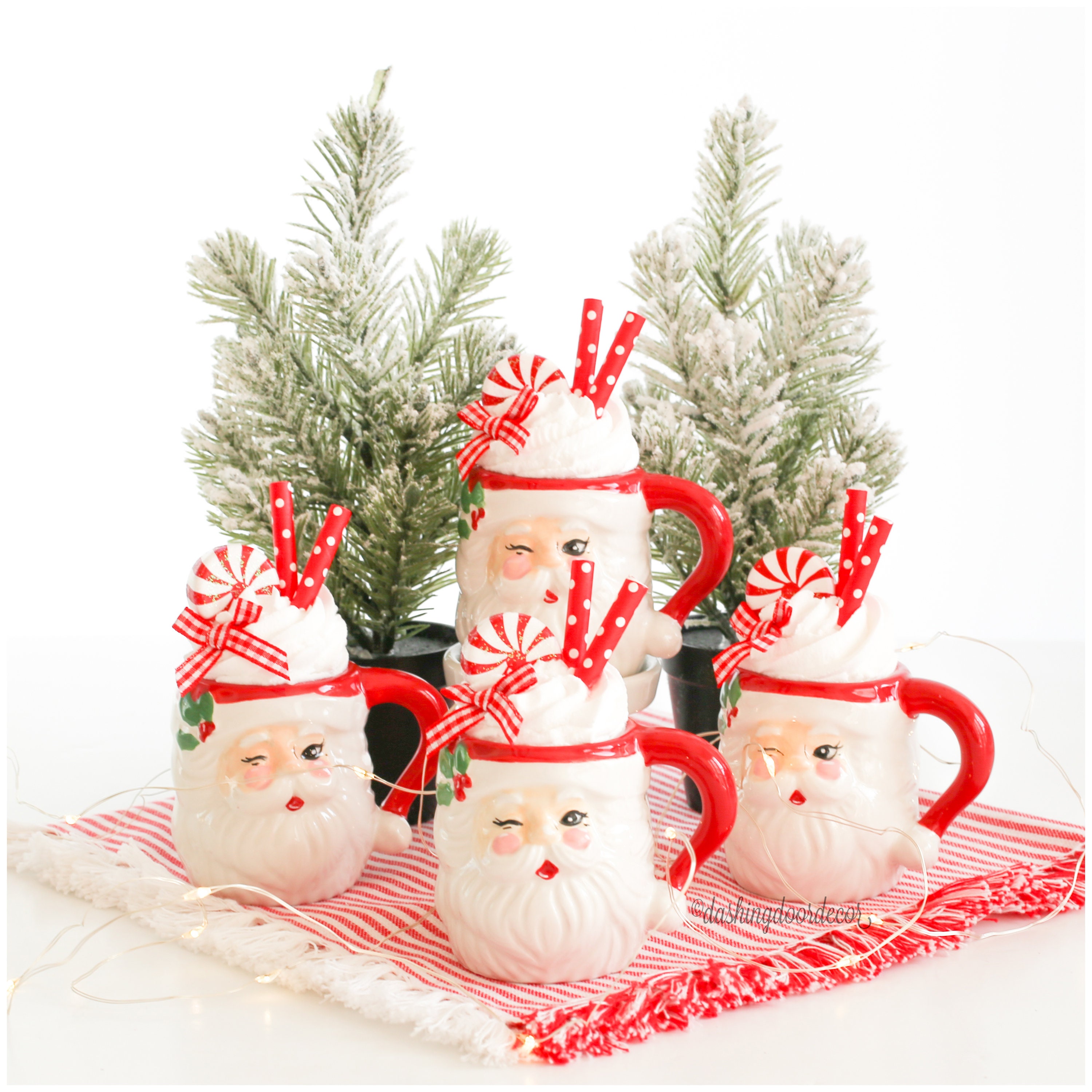 Mini Christmas Mug Mini Santa Mug Mini Peppermint Mug - Etsy