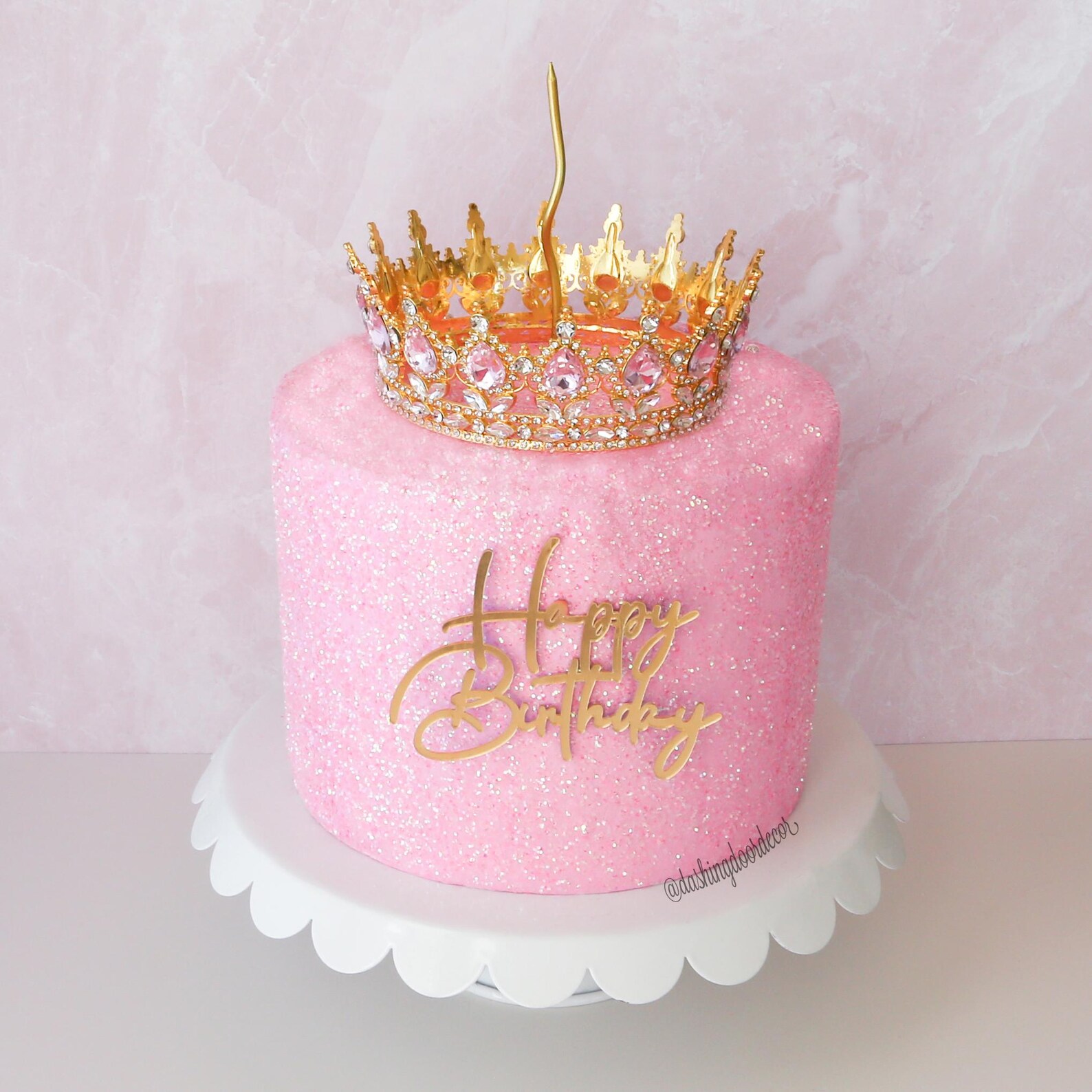 Fake Cake, Glitter Blow Cake, Princess Cake, Crown Cake, Tiara Cake ...