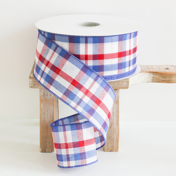 Red Plaid Ribbon - Etsy