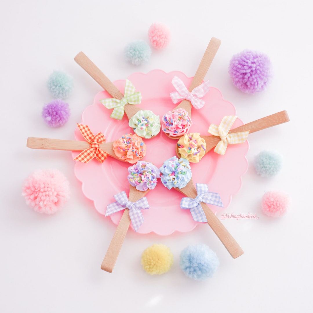 Fake Ice Cream Spoons, Fake Bake Spoons, Fake Sprinkle Spoons, Faux ...