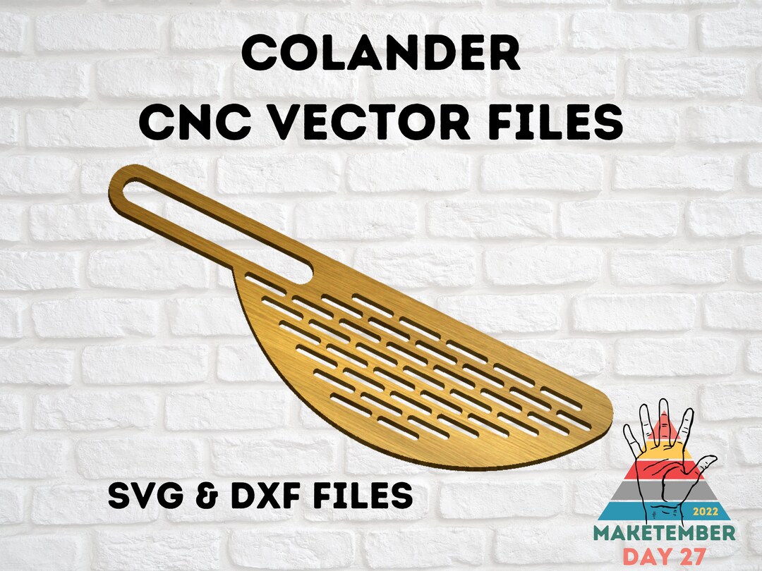 Maketember Day 27 / Wooden Colander Vector Files / SVG & DXF / CNC ...