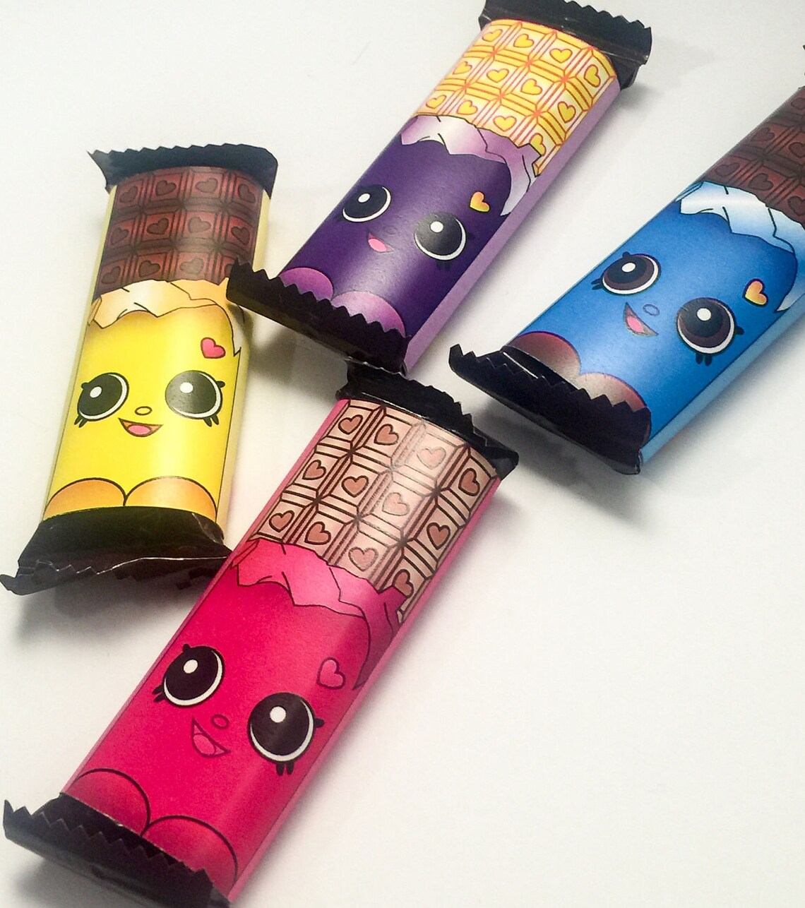 Cheeky Chocolate Snack Size Wrappers - Shopkins Birthday Party Favor ...