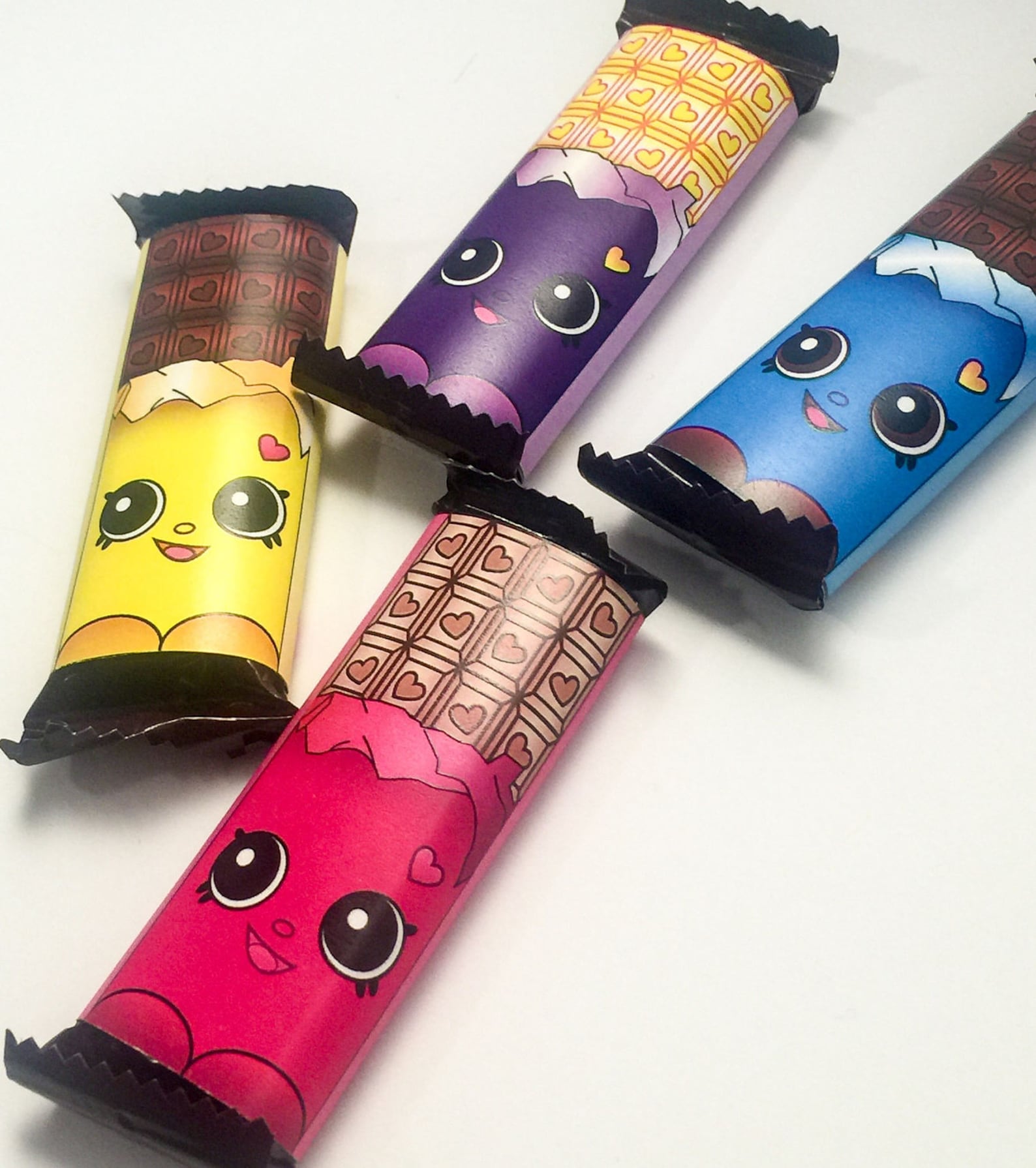 Cheeky Chocolate Snack Size Wrappers Shopkins Birthday Party | Etsy
