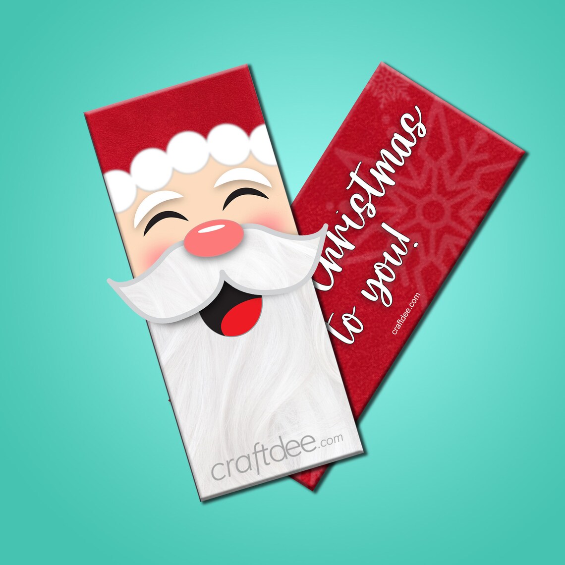 Santa Candy Wrapper 3 Skin Tone Santa Claus Christmas Party | Etsy