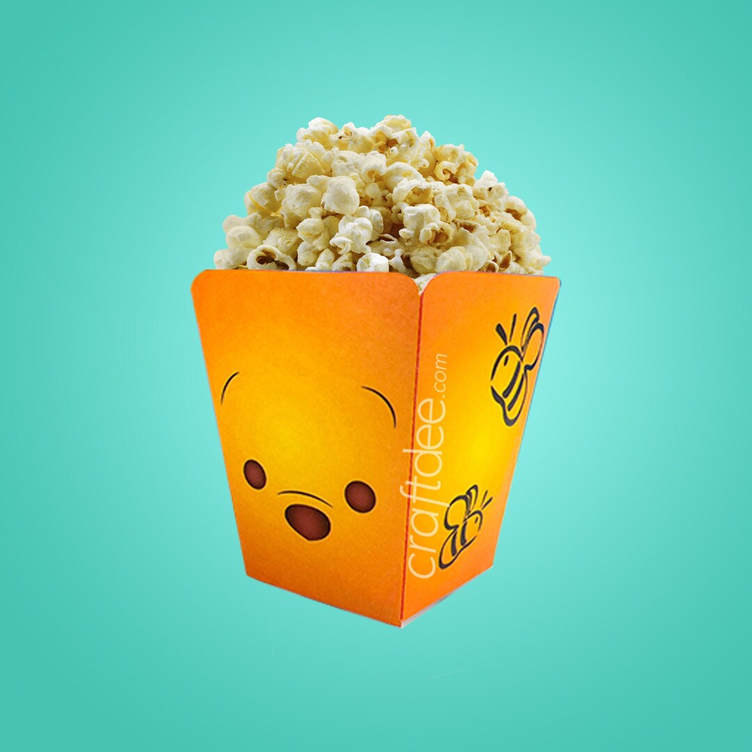 Winnie the Pooh Popcorn Box - Tsum Tsum Birthday Party - Etsy