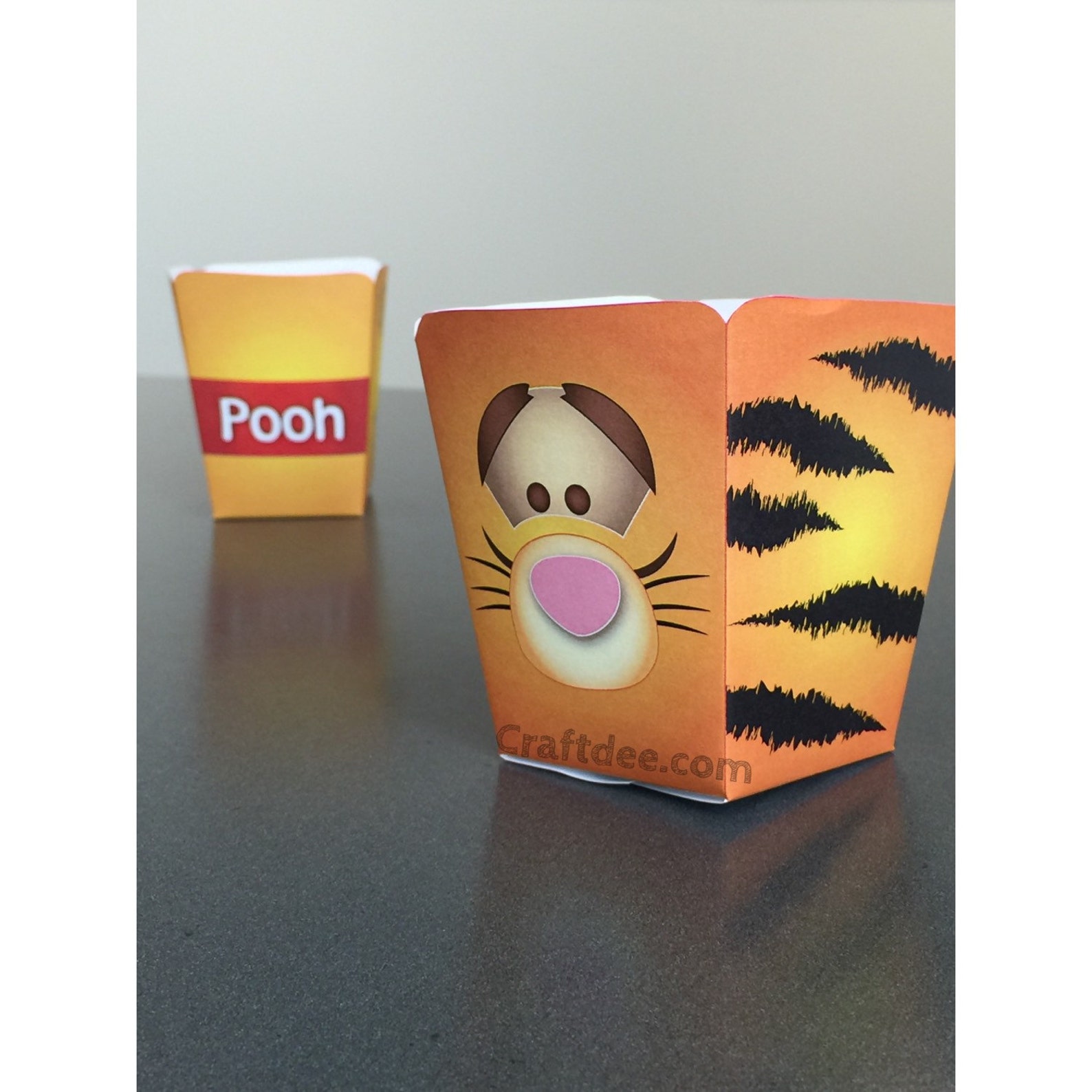 Winnie the Pooh & Tigger Popcorn Boxes - Tsum Tsum Birthday Party - Etsy
