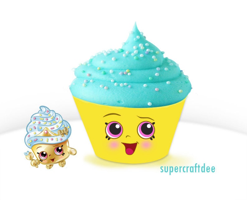 1 1/2 Cupcake Queen Cupcake Wrapper Shopkins Birthday - Etsy
