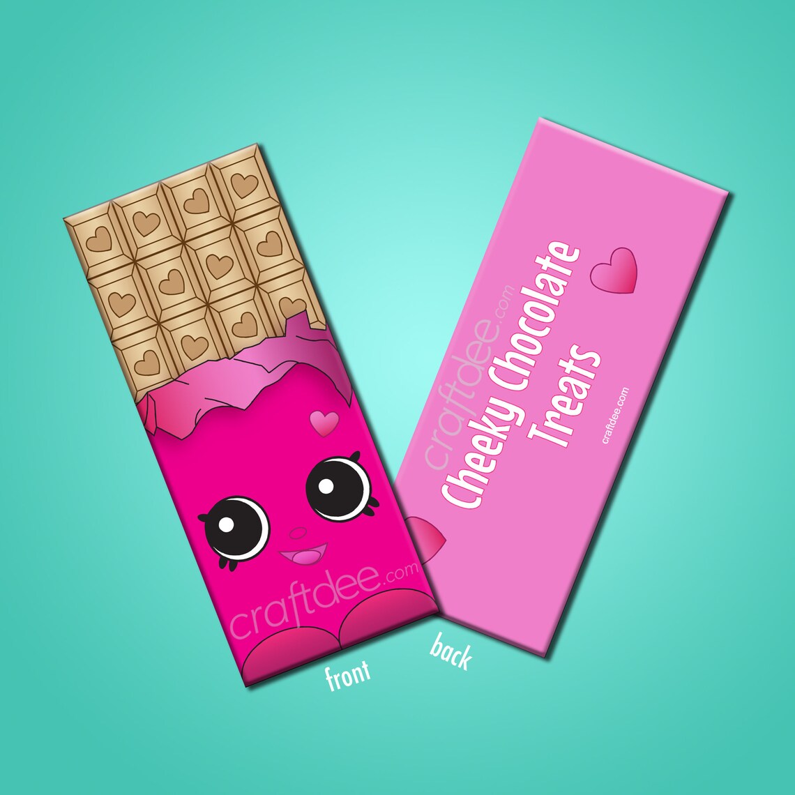 Cheeky Chocolate Wrappers PINK - Shopkins Birthday Day Party - Etsy