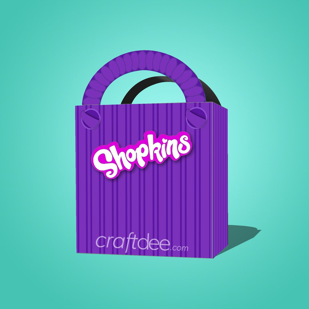 Purple Shopkins Shopping Bag - Shopkins Birthday Party Favor - Etsy