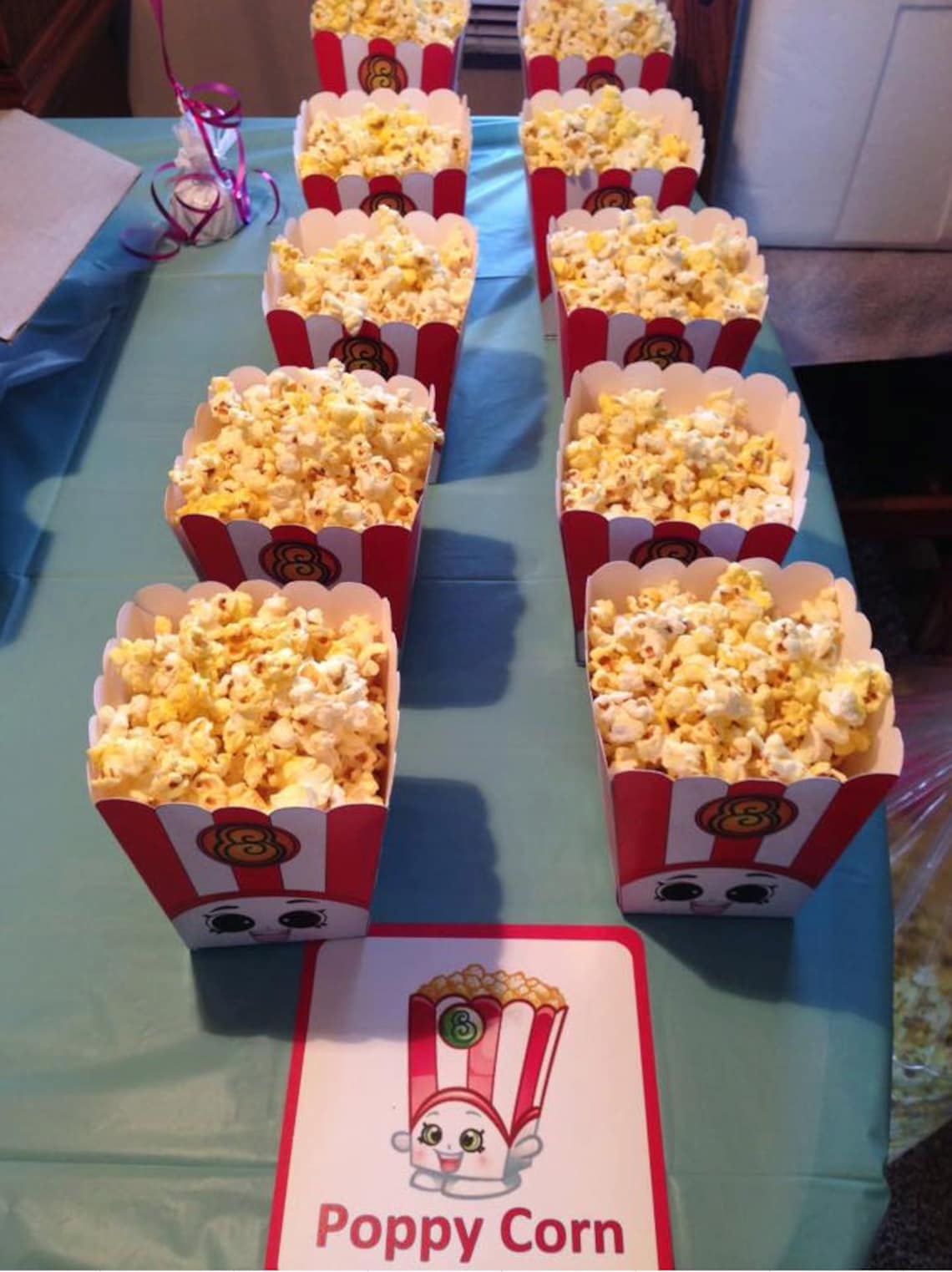 5 Poppy Corn Popcorn Box Shopkins Birthday Party - Etsy
