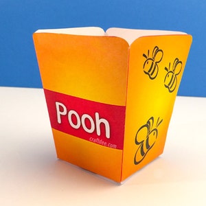 Winnie the Pooh Popcorn Box - Tsum Tsum Birthday Party - Etsy